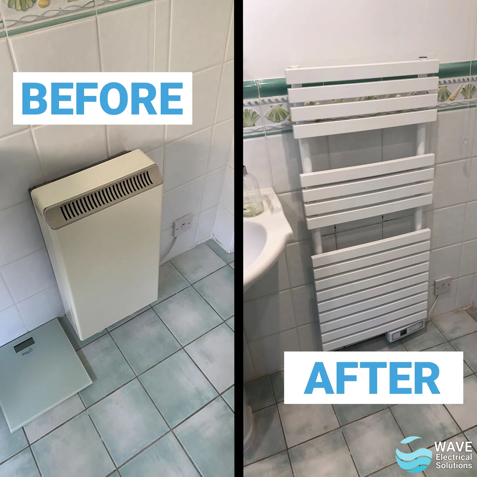 Bathroom Storage Heater to Smart Towel Rail Conversion - Wave ...